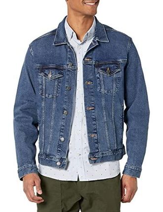 GAP Icon Denim Jacket Veste, Foncé Moyen, Medium Homme