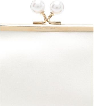 Anya Hindmarch Kiss-Lock Fastening Clutch - White