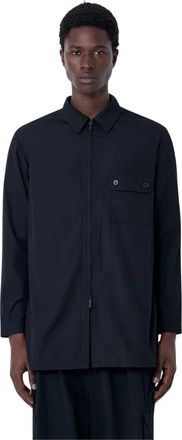 Yohji Yamamoto Homme, Vestes, Noir, Taille: M Chain Stitch Broad Zip Open Blouse