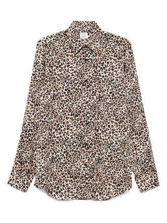Mazzarelli Hemd mit Leoparden-Print - Nude