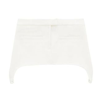 Courr&egrave;ges Twill Tr&auml;ger Minirock - - Skirts - Damen - Wei&szlig; - S