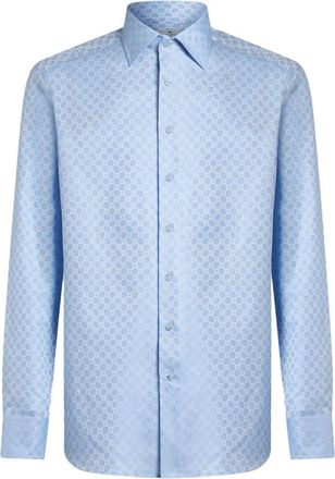 Etro Hemd aus Jacquard - Blau