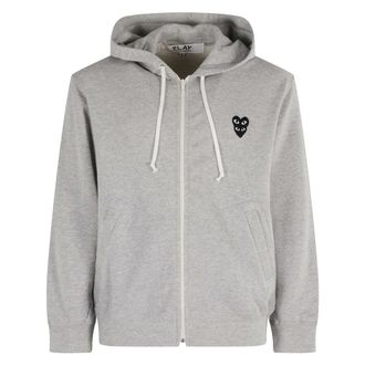 Comme Des Gar&ccedil;ons Double Black Emblem Sweatshirt - - Sweatshirts & Hoodies - Herren - Grau - S