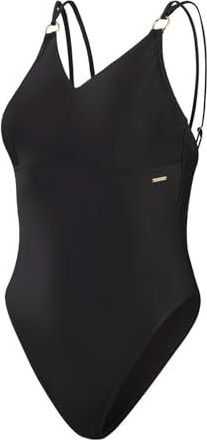 Speedo Shaping Strappy 1 Piece Swimsuit | Shapewear | Beach and Holiday Swimwear Maillot de Bain, Noir, 64 Femme