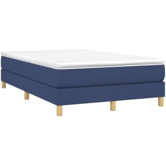 vidaXL Sommier &agrave; ressorts de lit Bleu 120x200 cm Tissu