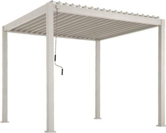 Sweeek Pergola bioclimatique aluminium beige Triomphe 3x3 m lames orientables