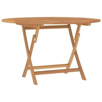 vidaXL Gartentisch Klappbar &Oslash; 110x75 cm Massivholz Teak vidaXL