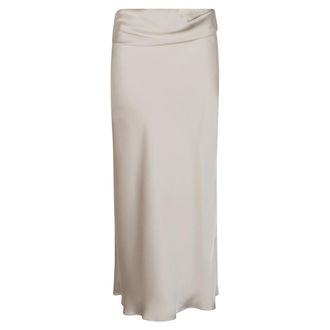 Patrizia Pepe Femme, Jupes, Gris, Taille: 42 FR Jupe Midi Drap&eacute;e