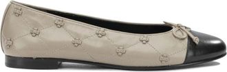 Tory Burch Bunny Knot Ballerina mit Kappen-Design - - Shoes - Damen - Grau - 40 1/2 EU