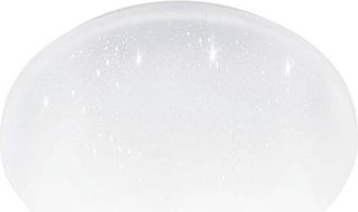 Eglo Deckenlampe Pogliola-S, Ø 31 cm, Kristalleffekt LED Deckenleuchte, 1 flammige Wohnzimmerlampe aus Stahl und Kunststoff, Lampe weiß, Kinderzimmerlampe,