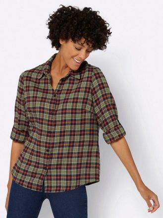 Witt Klassische Bluse Flanell-Bluse Langarm