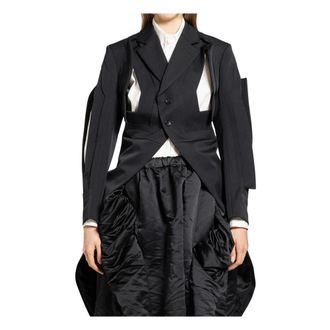 Comme Des Gar&ccedil;ons Femme, Vestes, Noir, Taille: 38 FR Structured Single-Breasted Blazer