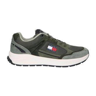 Tommy Hilfiger Stylische Runner Sneakers - - Shoes - Herren - Gr&uuml;n - 44 EU
