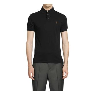 Polo Ralph Lauren Homme, Tops, Noir, Taille: L Polo ajust&eacute; personnalis&eacute;