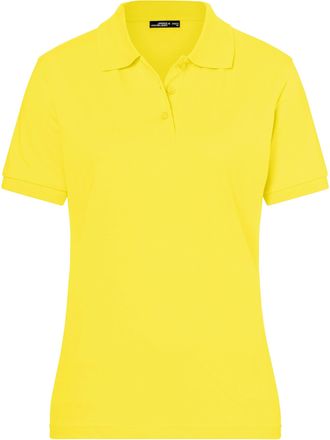 James & Nicholson Damenpolo Classic - Piqu&eacute;-Poloshirt mit gestrickten B&uuml;ndchen | Farbe: Yellow | Gr&ouml;sse: XXL