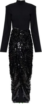 Rotate Rotate Birger Christensen, Femme, Robes, Noir, Taille: 42 FR Robe avec une jupe &agrave; sequins