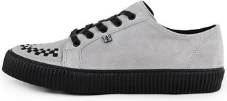 T.U.K. Ribbed Sole Sneaker - Modeschuhe für Männer und Frauen - Skate, Punk, Rock und Gothic Style aus Leder, Wildleder und Canvas- Farbe Grey Suede - Größe 