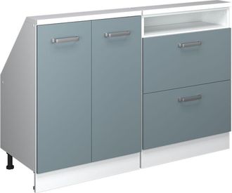 Vicco Ensembles de meuble de rangement sous pente Rion, Bleu-gris/blanc, Lot de 2, Vicco