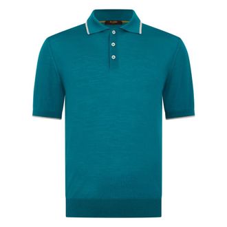 Moorer Polo Shirt - - Tops - Herren - Blau - S