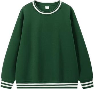 Generic Sweat-shirt confortable &agrave; col rond pour femme, sweat-shirt imprim&eacute; tendance pour femme, automne et hiver, tissu doux et doux pour la peau confortable 