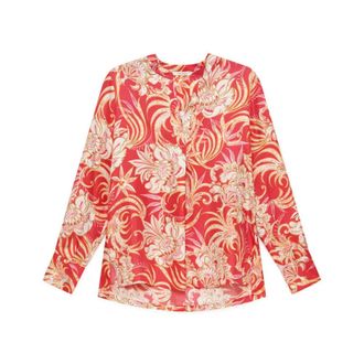 Maliparmi Maliparmi, Femme, Blouses et Chemises, Rouge, Taille: 40 FR Collection Print Shirt