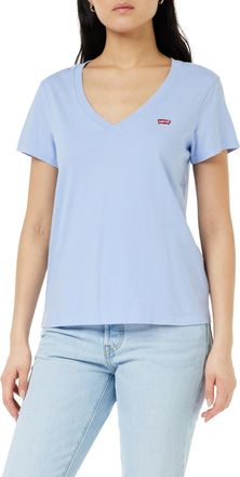 Levi's Damen Perfect V-Neck T-Shirt,Brunnera Blue Cotton,XXS