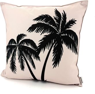 Heimtexland Outdoor Deko Kissen 45x45 mit Füllung Garten Lounge Dekokissen wasserabweisend wetterfest Outdoorkissen Gartenkissen Bedruckt Typ906 Palme