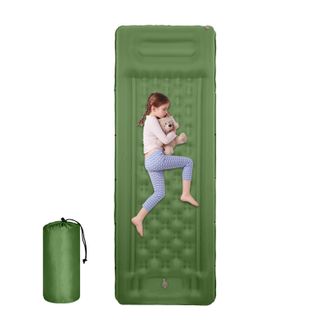 Generico Aufblasbare Schlafmatte, 10,9 cm dicke Matte, Schlafmatte mit integrierter Fu&szlig;pumpe, f&uuml;r Erwachsene beim Wandern und Reisen