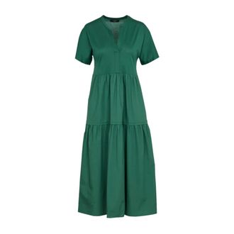 Max Mara Femme, Robes, Vert, Taille: 38 FR Ghia Midi Jersey Dress
