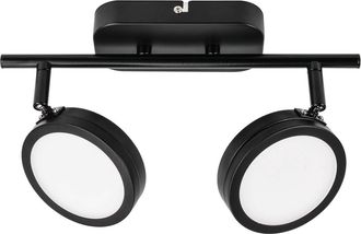 Lindby Strahler Neros (Modern) in Schwarz aus Metall (2 flammig, GX53) - Deckenlampe Deckenleuchte Lampe Spot Wohnzimmerleuchte