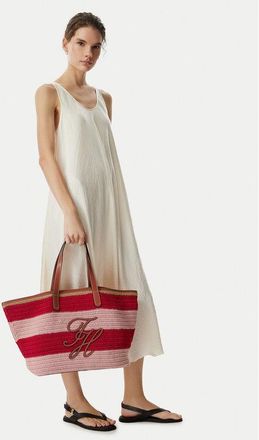Tommy Hilfiger Handtasche Th Nautical Tote Crochet Str AW0AW18816 Bunt
