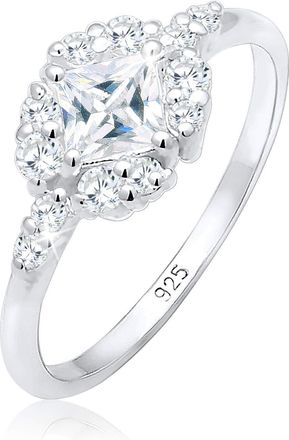 Elli PREMIUM Ring Damen Verlobung Zirkonia Steine Romantisch in 925 Sterling Silber