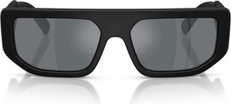 Dolce & Gabbana unisex, Accessoires, Noir, Taille: 56 MM Lunettes de soleil rectangulaires