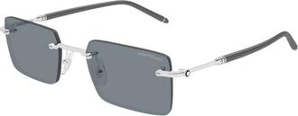 Montblanc Montblanc, Homme, Accessoires, Gris, Taille: 53 MM Lunettes de soleil