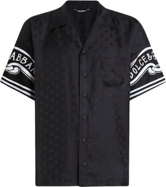 Dolce & Gabbana chemise imprimée en soie - Noir