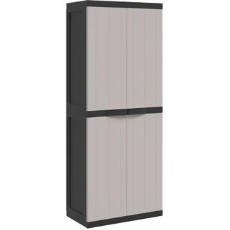 vidaXL Gartenschrank Grau und Schwarz 65x37x165 cm pp Vidaxl 24455