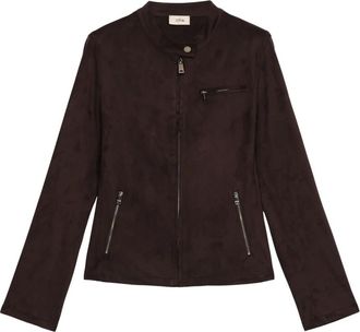 Oltre Femme, Vestes, Brun, Taille: 50 FR Veste courte effet suède