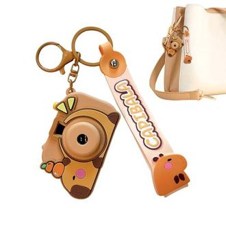 Generic Porte Cl&eacute;s De Projection - Versatile Stylish, Cam&eacute;ra Capybara Voiture, Pendentif Sac Correspondance Couleur, Unique En Silicone Hommes Femmes | Multip