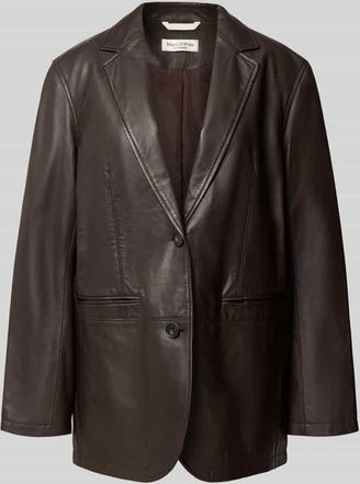 Marc O'Polo Regular Fit Longline Lederjacke aus Lammnappa