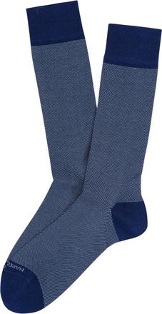 Marcoliani Calze al ginocchio fantasia occhio di pernice - - Underwear - Herren - Blau - ONE SIZE