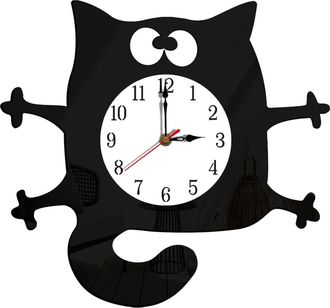 MagiDeal Lustige Wanduhren, leise, batteriebetriebene Kunstuhr f&uuml;r Klassenzimmer, B&uuml;rodekoration