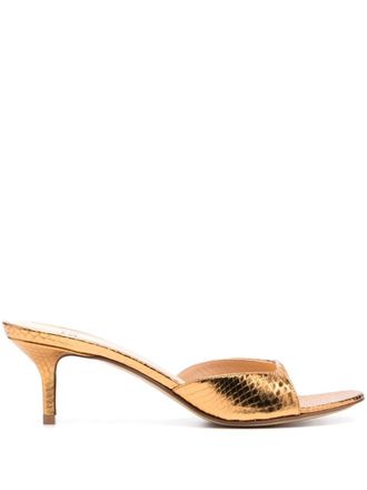 Francesco Russo mules &agrave; bout ouvert 65 mm - Or