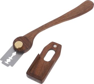 Cabilock Professionelles Brot-einschneidewerkzeug mit Edelstahlklinge und ergonomischem Holzgriff Präziser Teiglamellen-Trenner für Sauerteigbäcker Praktisches