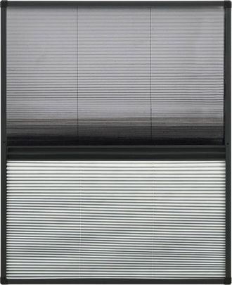 tidyard Insektenschutz mit Jalousie Plissee f&uuml;r Fenster Fliegengitter Dachfenster M&uuml;ckenschutz Sonnenschutz Sichtschutz Aluminium 60x80cm
