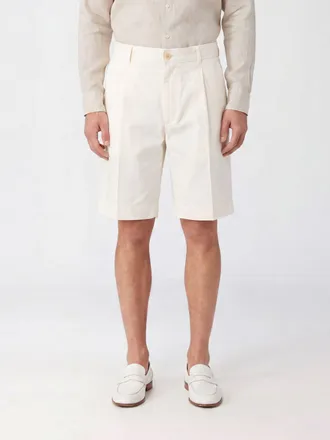 Brioni Short de tailleur en m&eacute;lange de lin et coton &agrave; poches italiennes