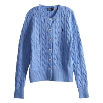 Ralph Lauren Femme, Pulls, Bleu, Taille: 36 FR Crewneck Cardigan
