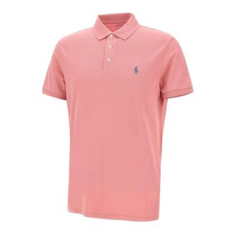 Polo Ralph Lauren Homme, Tops, Rose, Taille: 2XL Polo en maille extensible de coton