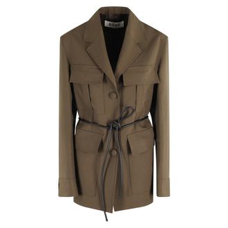R&oacute;he Femme, Vestes, Vert, Taille: 38 FR Veste Safari Blazer
