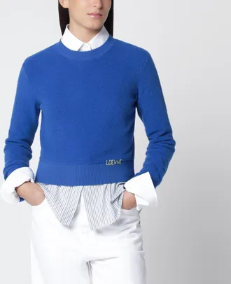 Loewe Indigoblauer Wollpullover