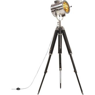 vidaXL Lampadaire &agrave; tr&eacute;pied Bois de manguier massif 165 cm